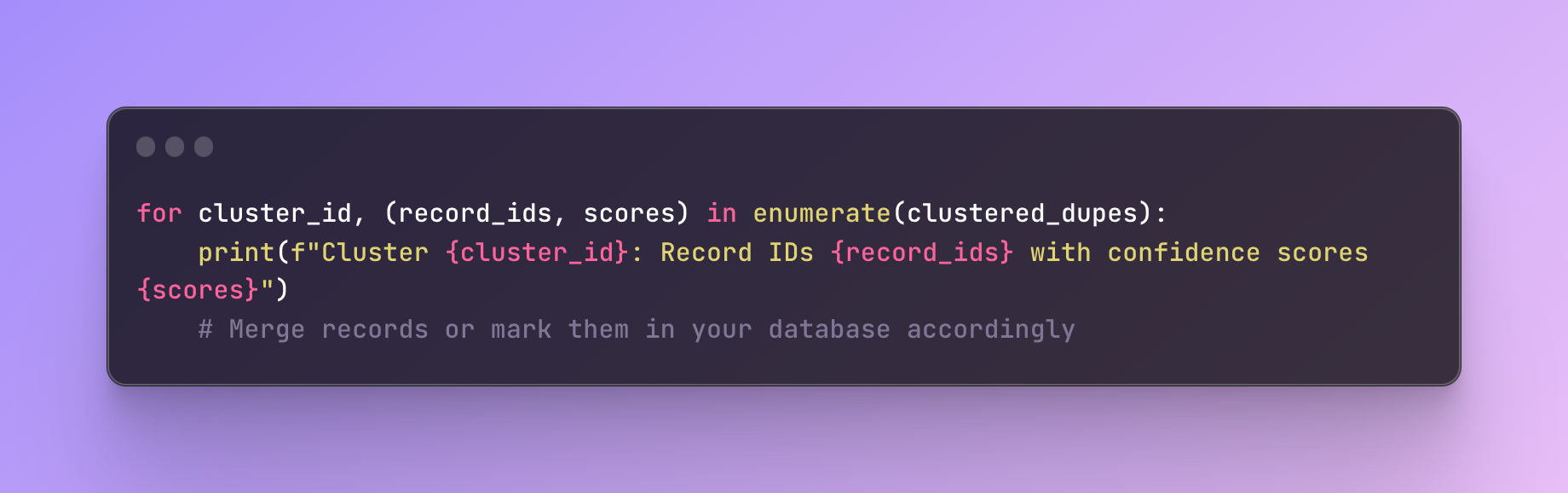 Entity Resolution in Python with the Dedupe Package