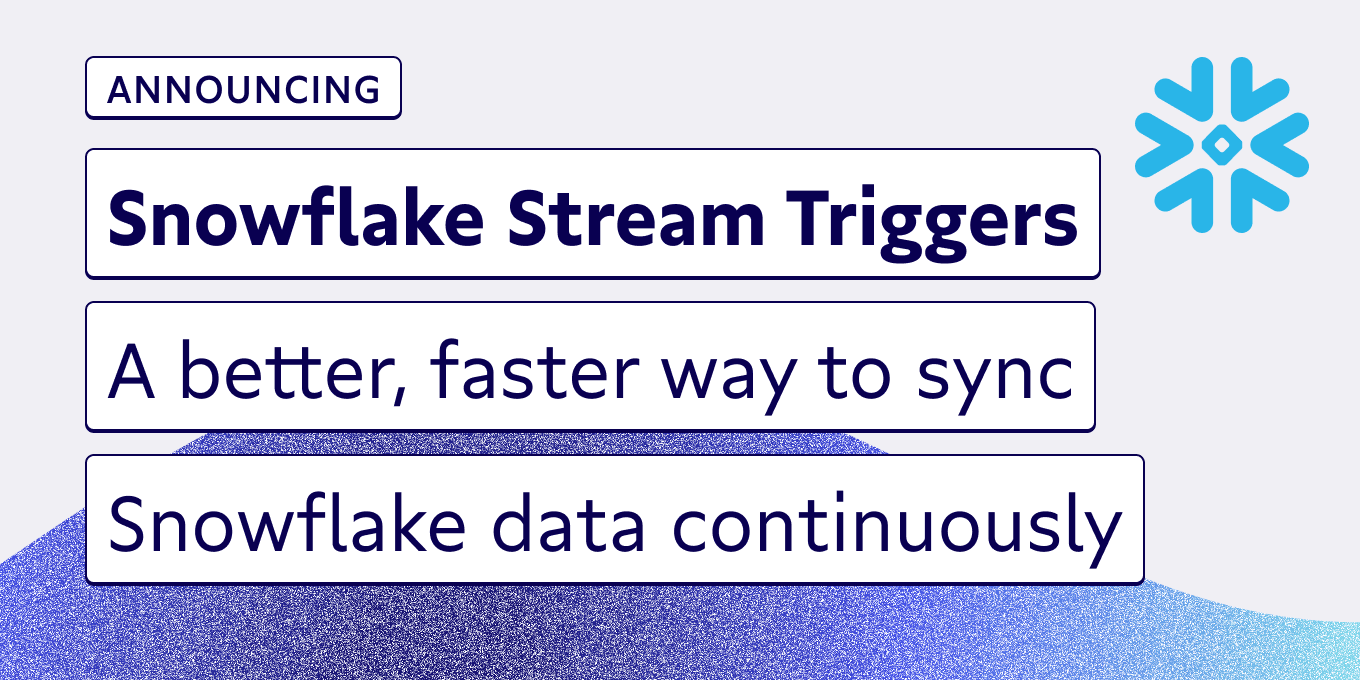 Sync Snowflake data continuously with Snowflake Stream Triggers | Census