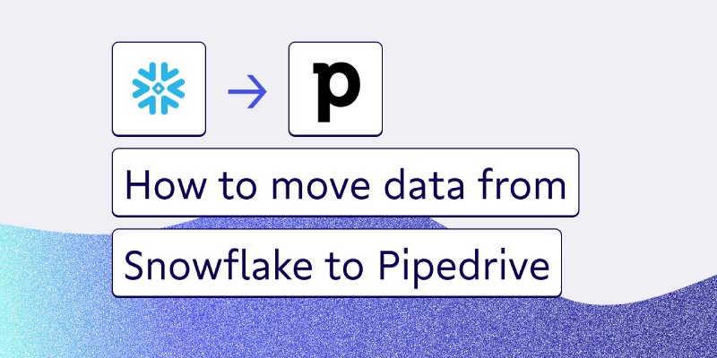 How to Move Data from Snowflake to Pipedrive (with Examples)